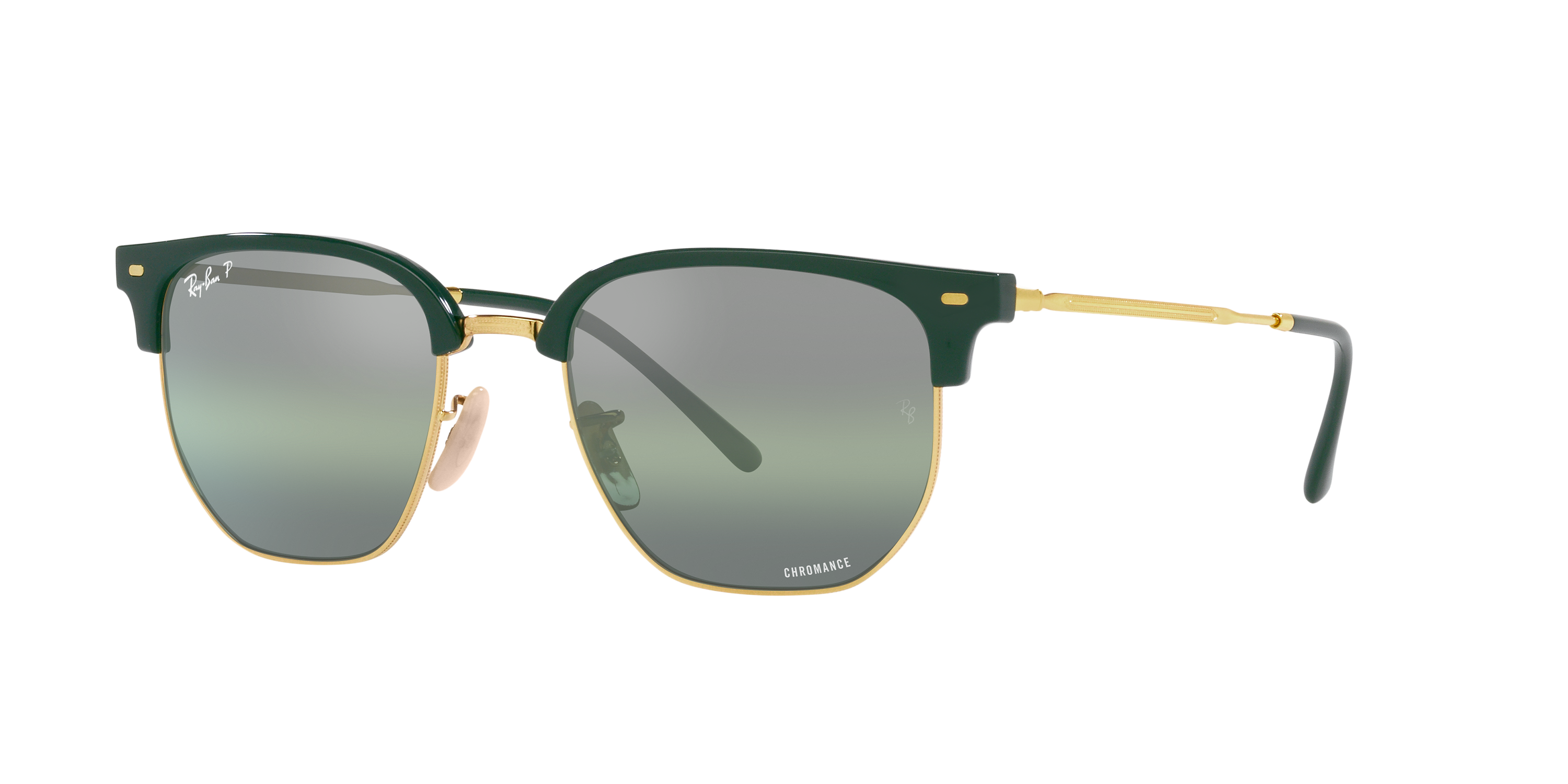 Ray-Ban New Clubmaster RB4416 Chromance Mirror Glass Polarized ...
